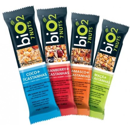 Barra de Castanhas 7 Nuts - 12 un de 25g - Bio2 Organic
